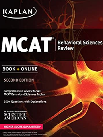 Kaplan MCAT Behavioral Sciences Review: Book + Online Resource Summary ...